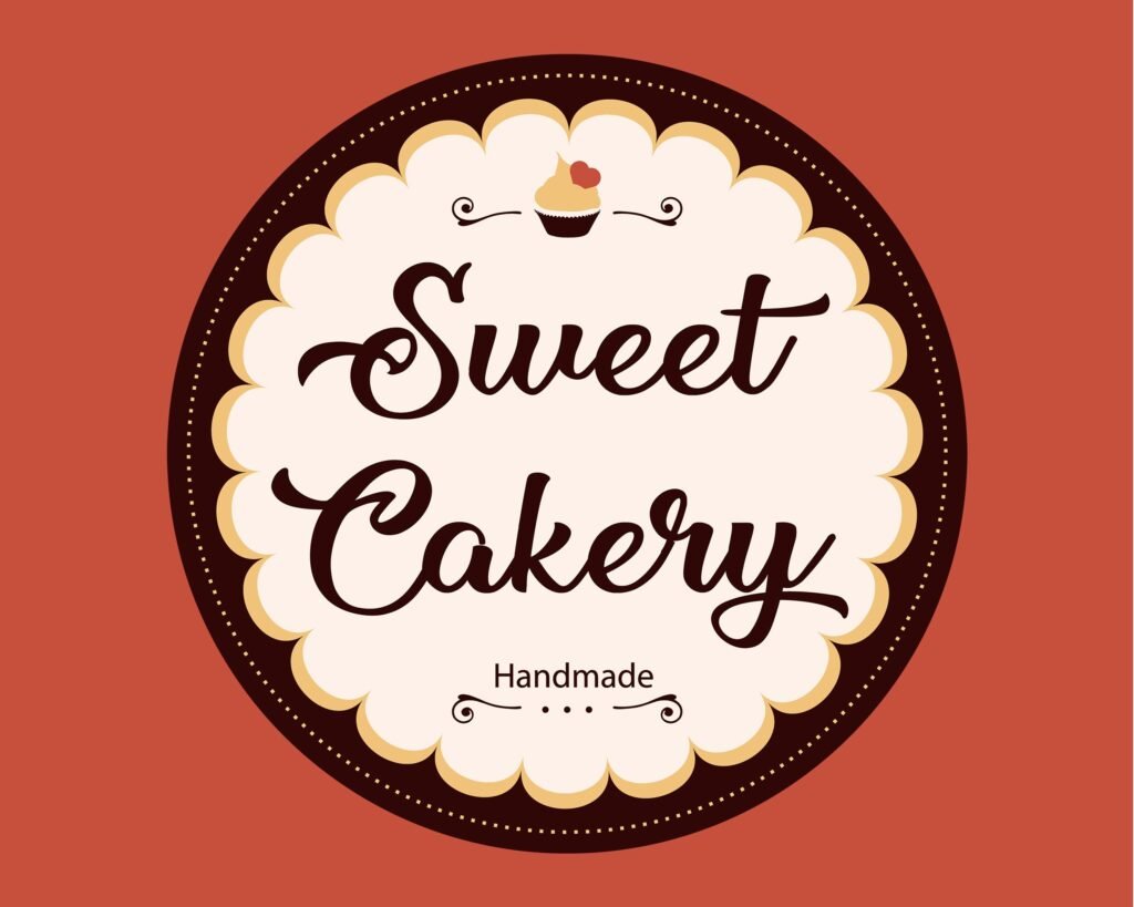 Paper & Party Supplies Cake Logo Design Cakery Branding Kit Watermark ...