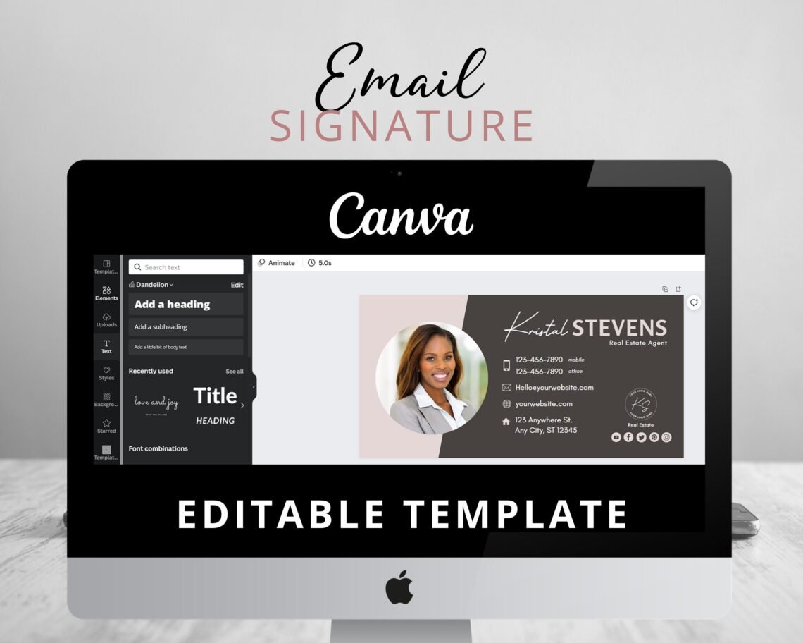 DIY Email Signature Template for Real Estate Agents – Email Footer ...