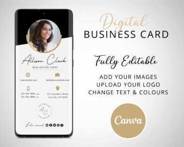 Editable Virtual Business Card – Digital Business Card for Real Estate ...
