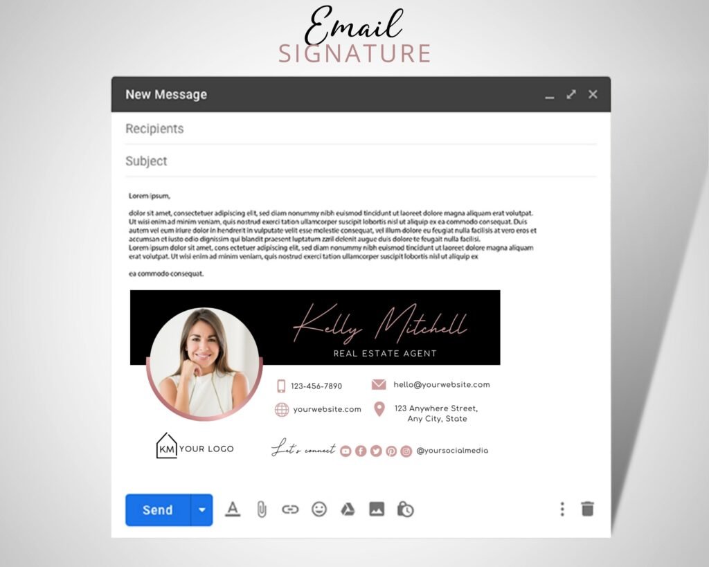 DIY Email Signature Template for Real Estate Agents – Email Footer ...