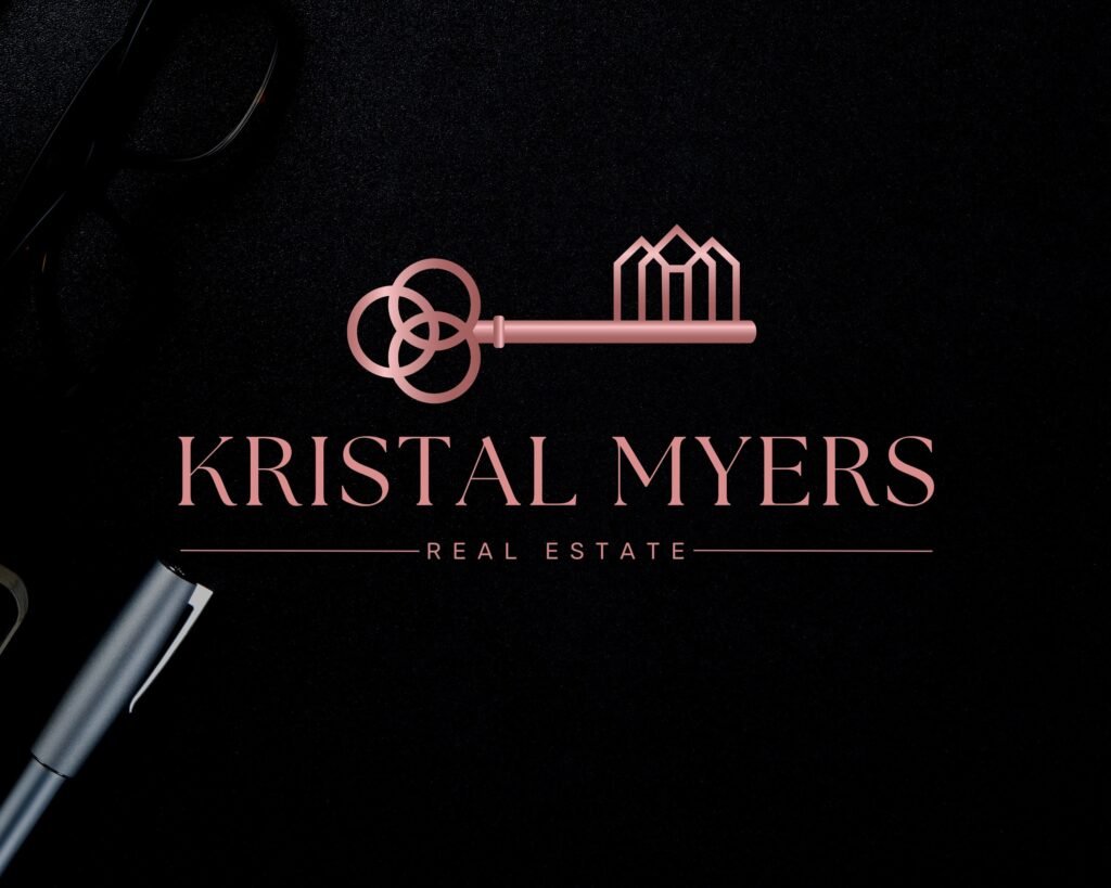 Premade Real Estate Logo Design – Rose Gold Realtor Agent Logo – Sub ...
