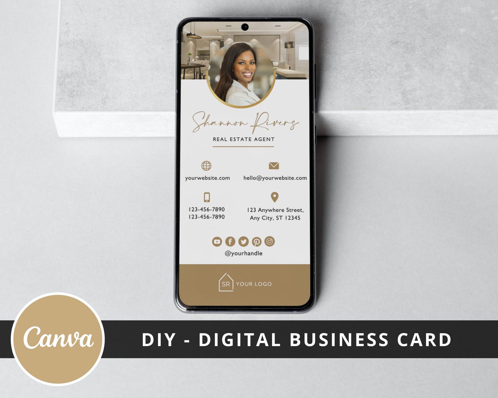 Editable Virtual Business Card – Digital Business Card for Real Estate ...